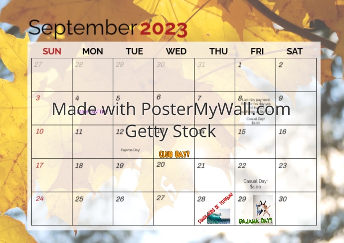 Printable calendar template 2023 september | PosterMyWall