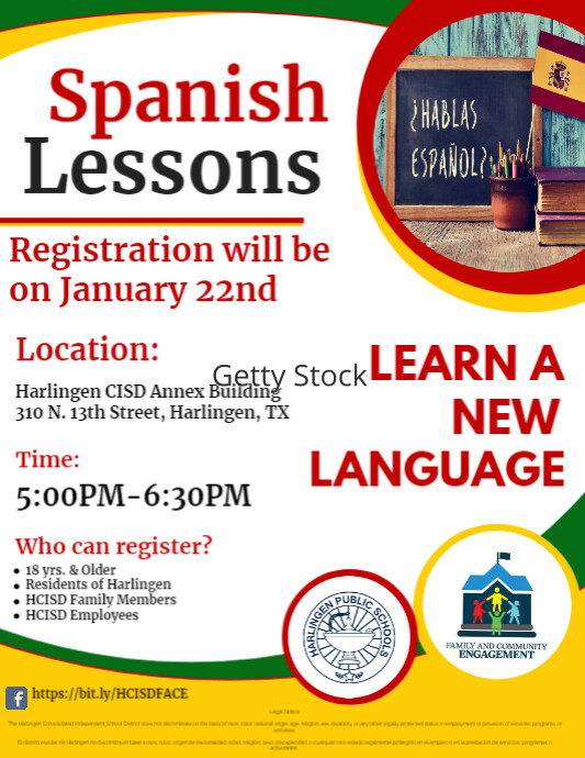 Spanish classes flyer template | PosterMyWall
