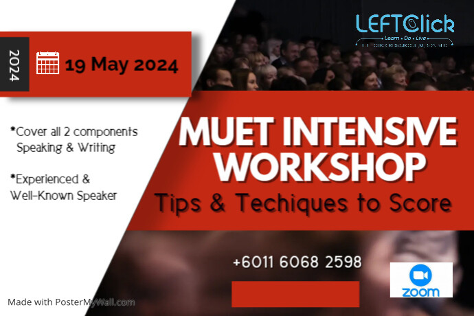 MUET Workshop 2024 | PosterMyWall
