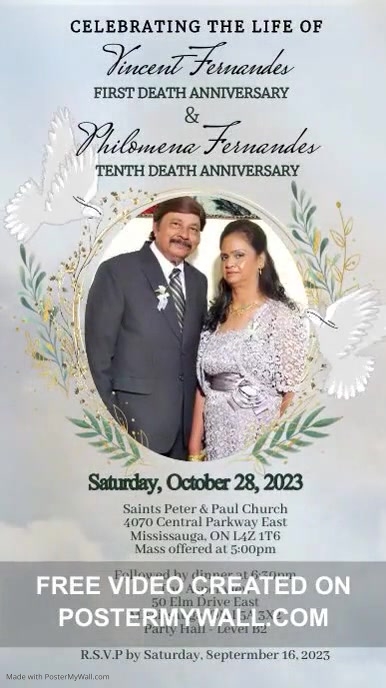 Death Anniversary Funeral Invite Template | PosterMyWall