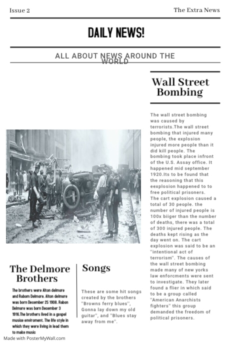 Copy of Conventional Newspaper Layout | PosterMyWall