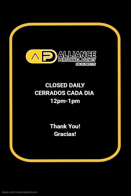 Store Hours (golden) | PosterMyWall