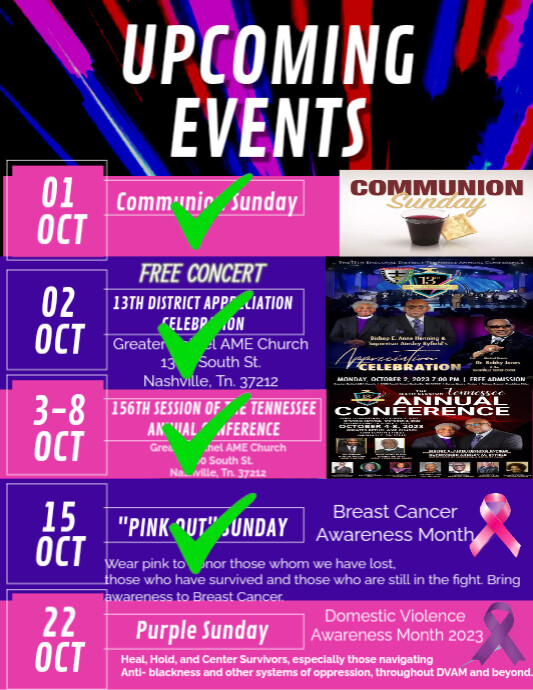 Copy of Copy of upcoming events | PosterMyWall