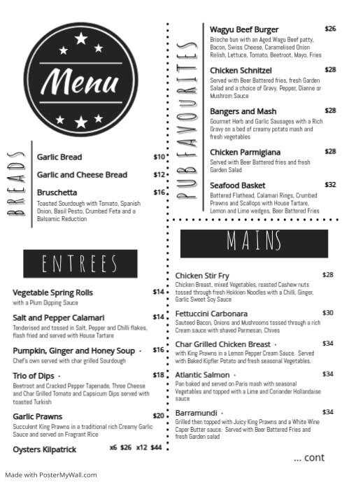 Copy of Copy of Copy of Menu | PosterMyWall