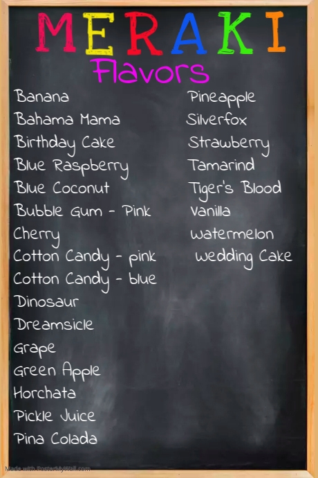 Copy of Meraki Menu | PosterMyWall