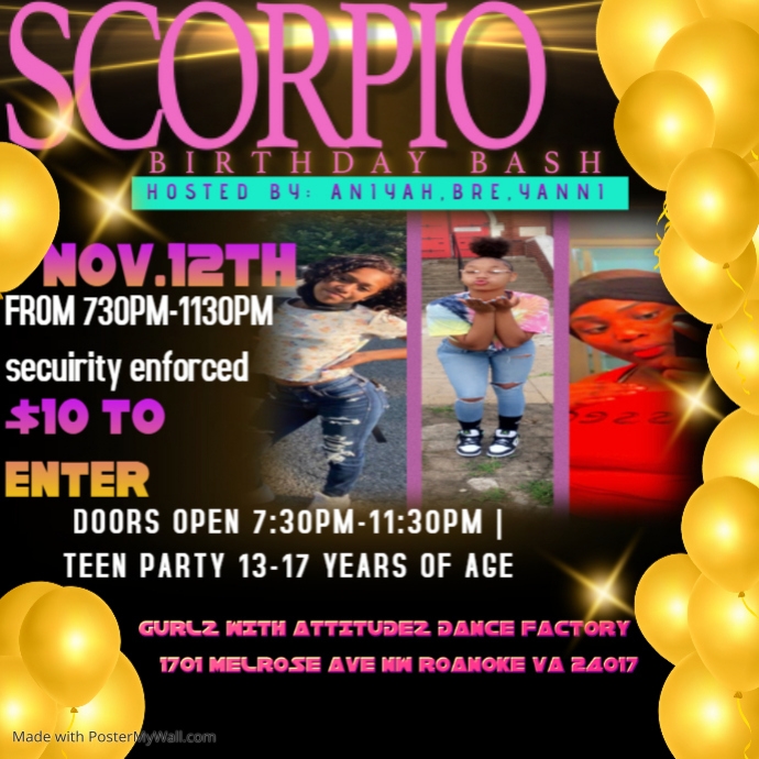 Copy of SCORPIO BIRTHDAY BASH | PosterMyWall