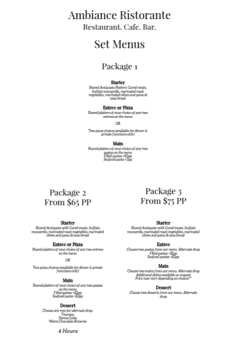 Set Menus | PosterMyWall