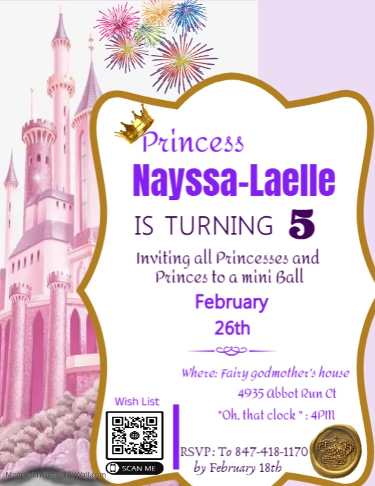 Princess Castle Invitation Template | PosterMyWall