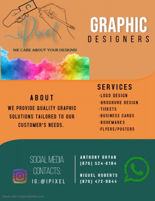 Copy of GRAPHIC DESIGNER FLYER TEMPLATE | PosterMyWall