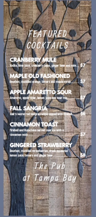 Copy of Fall Cocktail Menu | PosterMyWall