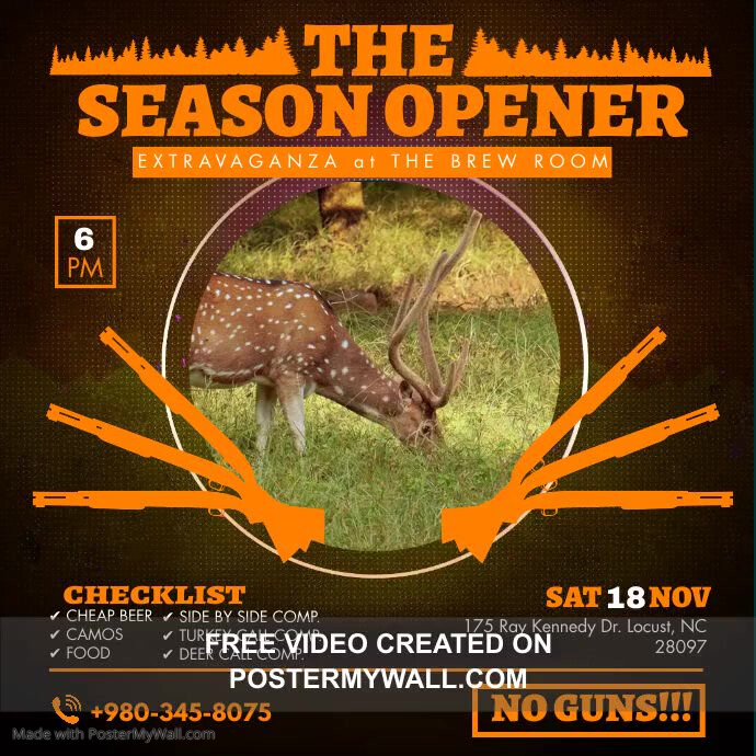 Orange Deer Hunting Instagram Video Template | PosterMyWall