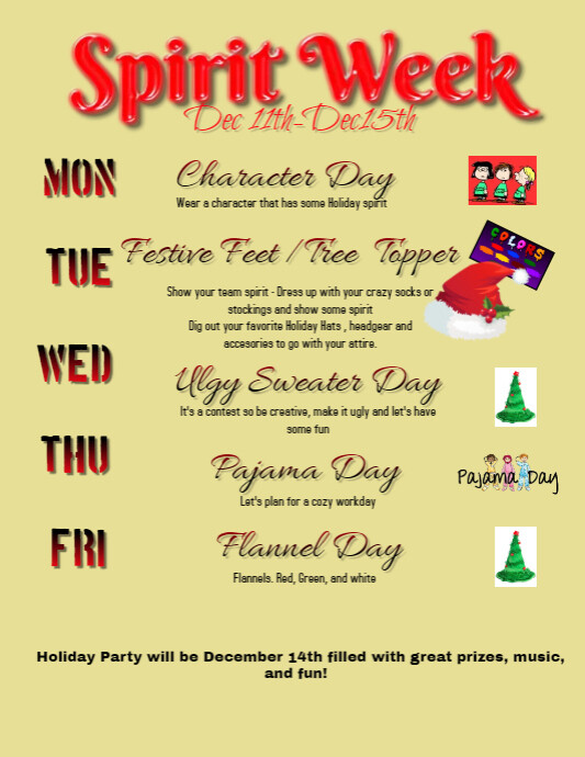 Copy of Copy of Spirit Week Flyer | PosterMyWall