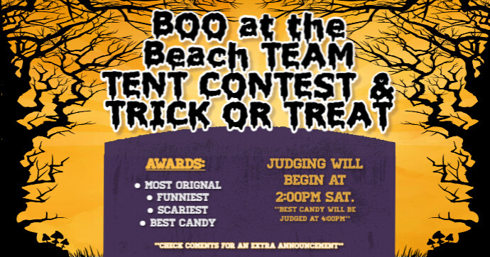 Boo at the Beach Team Tent Contest | PosterMyWall