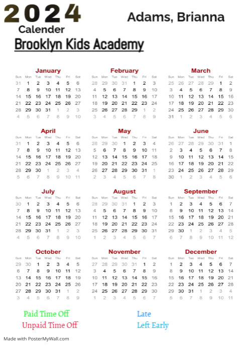 Printable calendar (1) | PosterMyWall
