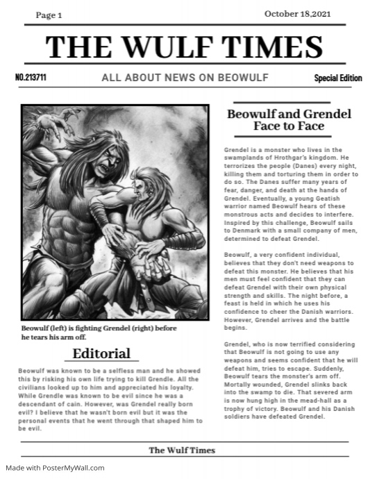 Copy of Conventional Newspaper Layout | PosterMyWall