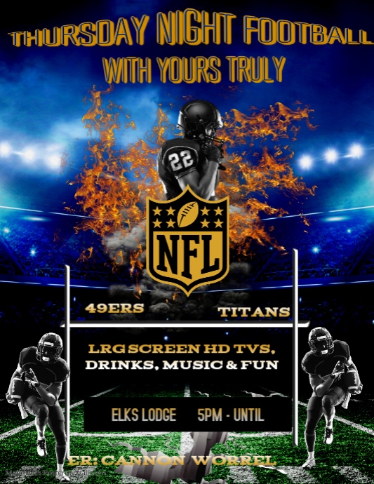 Copy of NFL FOOTBALL FLYER | PosterMyWall
