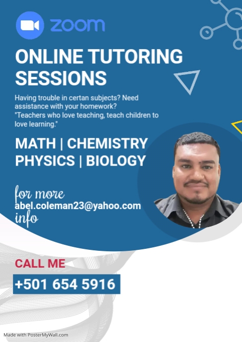 Copy of Zoom Online Tutoring flyer | PosterMyWall