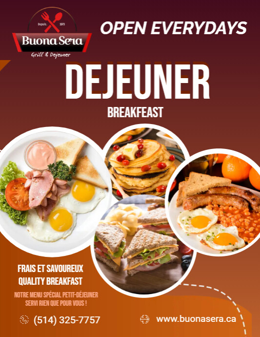 Breakfast Menu Flyer | PosterMyWall