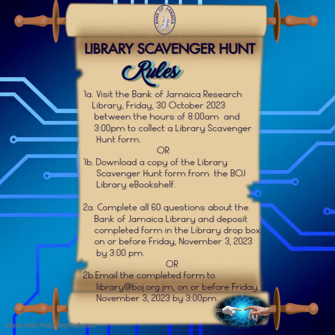 Copy of Library Scavenger Hunt Rules | PosterMyWall