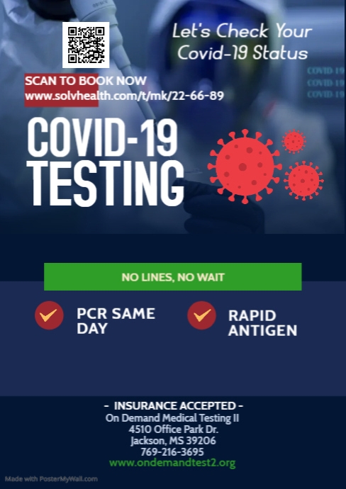 Covid-19 Testing Flyer | PosterMyWall