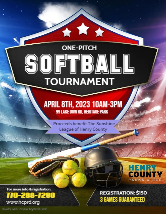 Copy of Red Softball Tournament Flyer Template | PosterMyWall