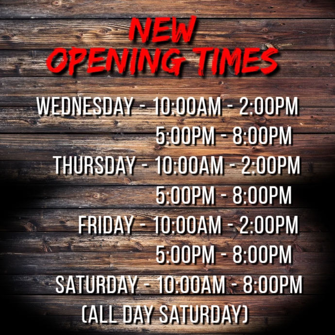 Opening Times | PosterMyWall