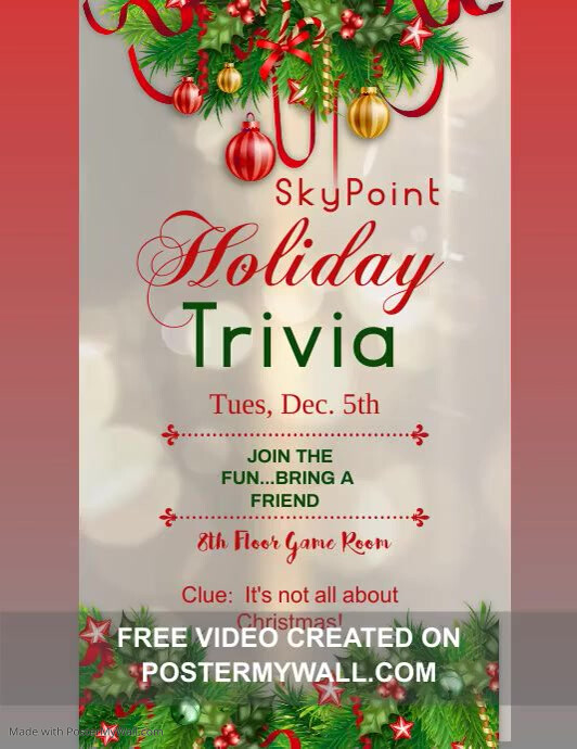 HOLIDAY TRIVIA | PosterMyWall