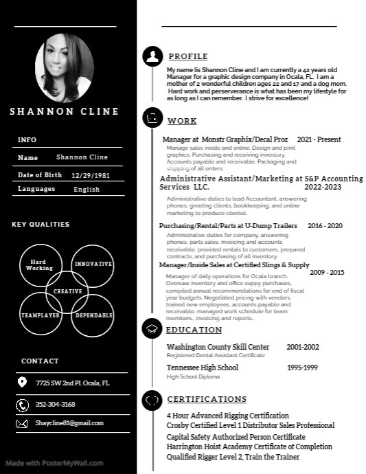 Resume Cv template | PosterMyWall
