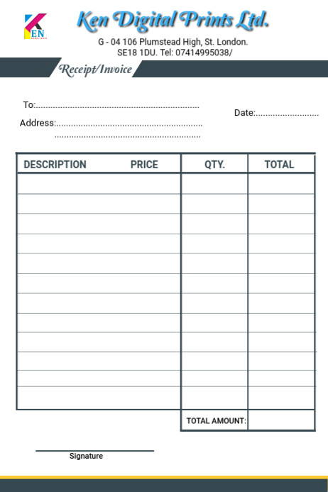 Copy of Modern Work Digital Invoice (5) | PosterMyWall
