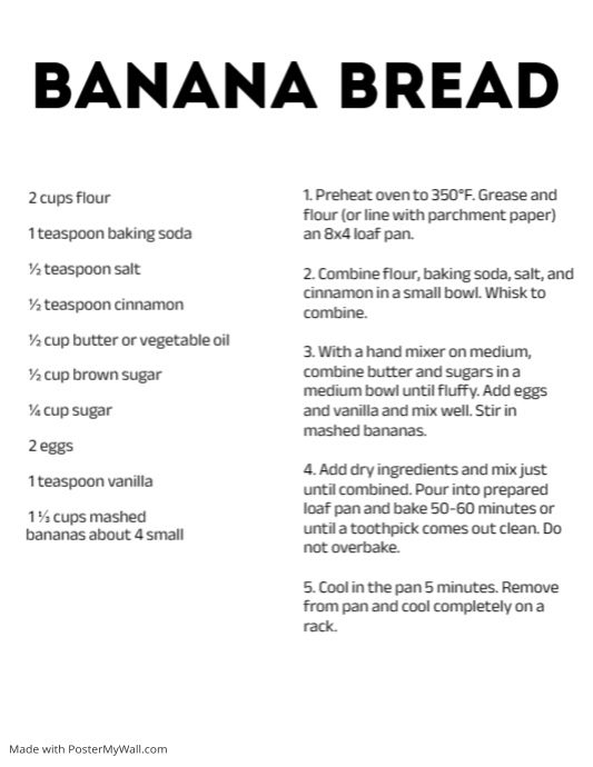 Copy of cake Recipe Template Din Flyer ad (2) | PosterMyWall