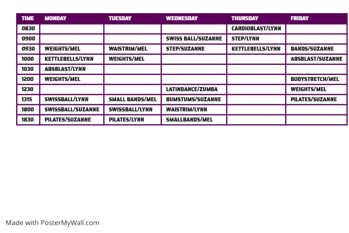 Copy of TimeTable | PosterMyWall