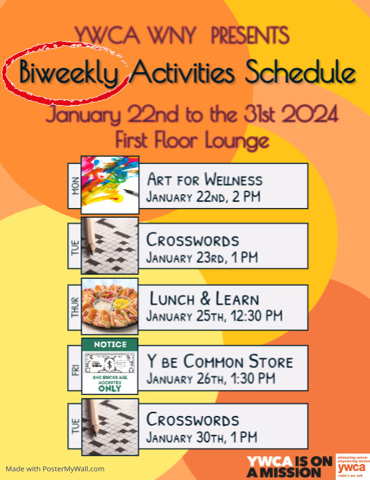 Copy of Weekly Activities Schedule (6) | PosterMyWall