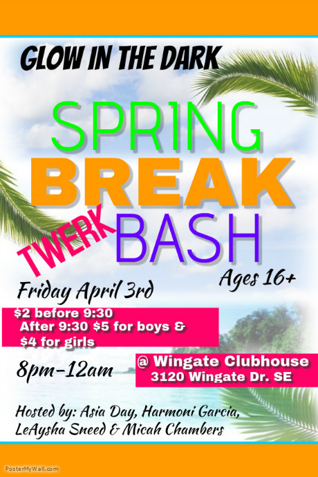 Spring Break Bash ! | PosterMyWall