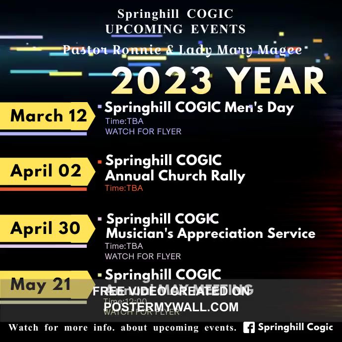 Modern Event Schedule Table Video | PosterMyWall