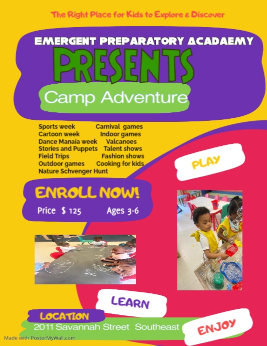 Copy of preschool enrollment advertisement (3) | PosterMyWall