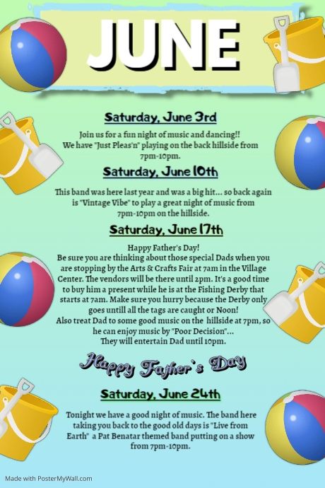 Copy of Copy of June Events Schedule Calendar Template | PosterMyWall