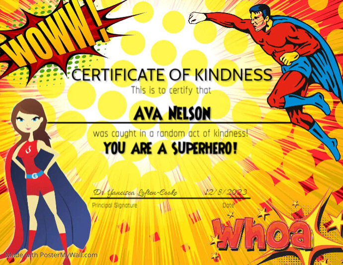 Copy of Certificate of Kindness (16) | PosterMyWall