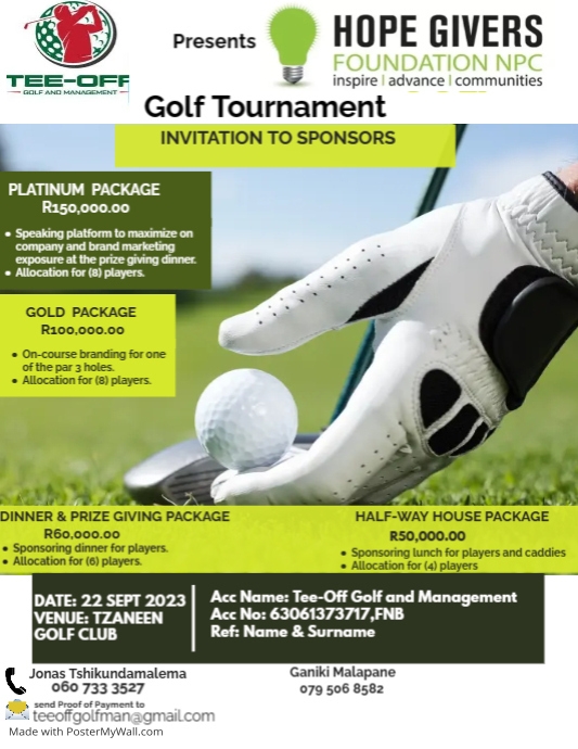 Charity Golf Tournament Flyer Poster (1) | PosterMyWall