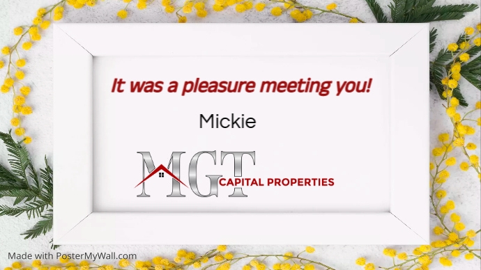 MGT Thank You Card | PosterMyWall