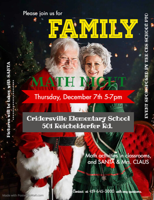 Family Math Night Event Flyer Template | PosterMyWall
