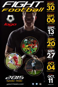 FOOTBALL TEAM SCHEDULE Template | PosterMyWall