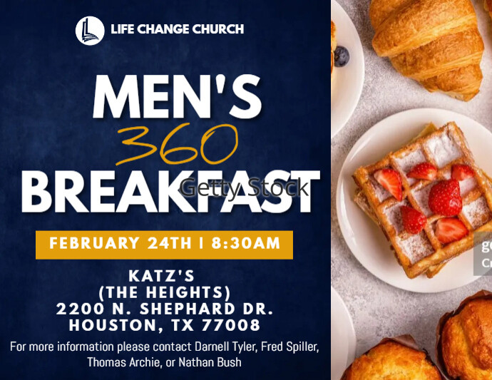 Mens breakfast church event (1) | PosterMyWall