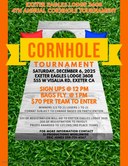 Cornhole Sport Game Tournament | PosterMyWall
