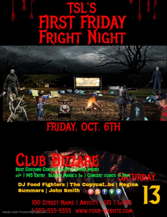 Fright Night template | PosterMyWall