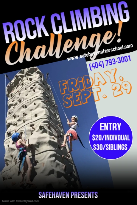 Copy of rock climbing | PosterMyWall