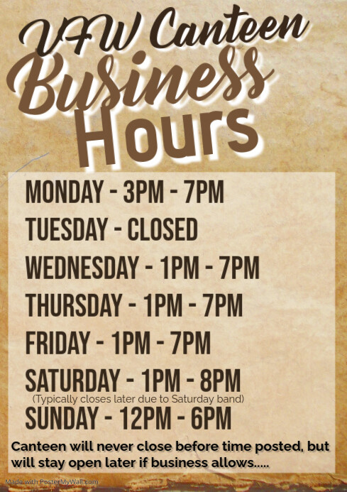 Business Hours | PosterMyWall