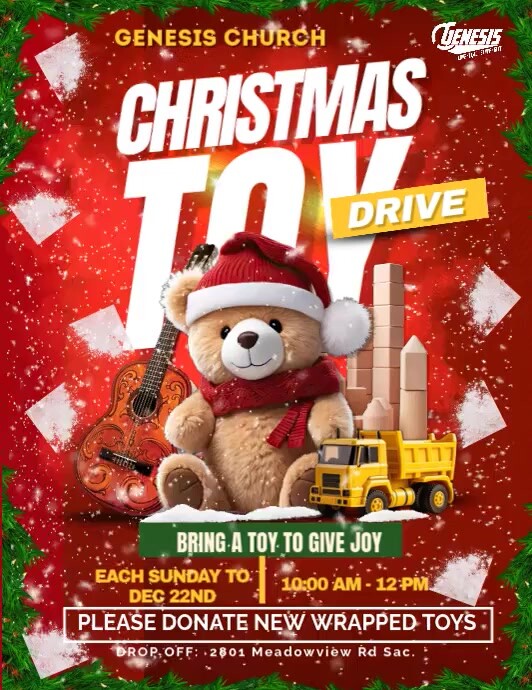 Genesis Toy Drive | PosterMyWall