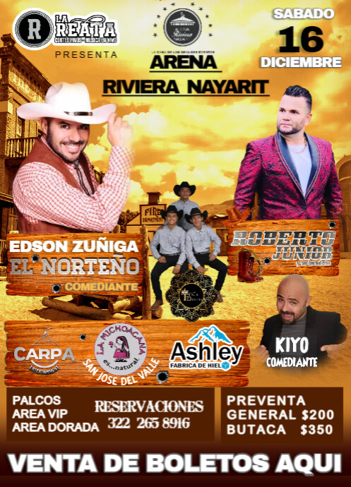 cowboy party NORTEÑO LONA P VTA | PosterMyWall
