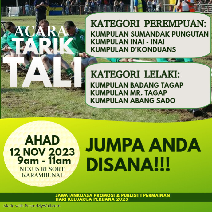 POSTER TARIK TALI | PosterMyWall