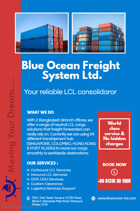 Container Shipping Cargo Service | PosterMyWall